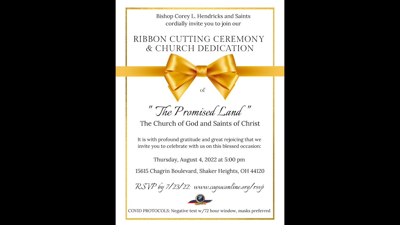 Ribbon Cutting and Church Dedication Ceremony Part 1 - YouTube