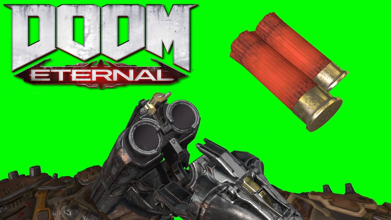 Doom Eternal - Super Shotgun in First Person [GREEN SCREEN] - YouTube