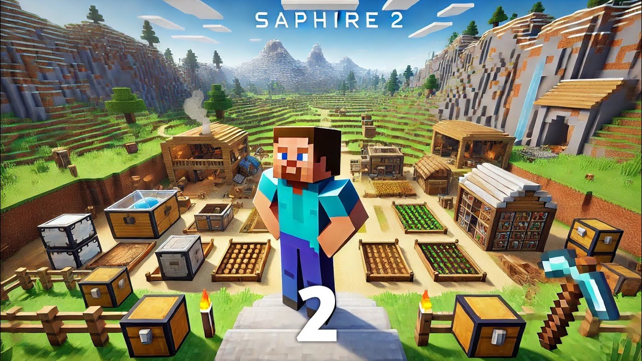 Sapphire 2 - 2-Qism Minecraft Let's Play Survival O'zbekcha minecraft # ...