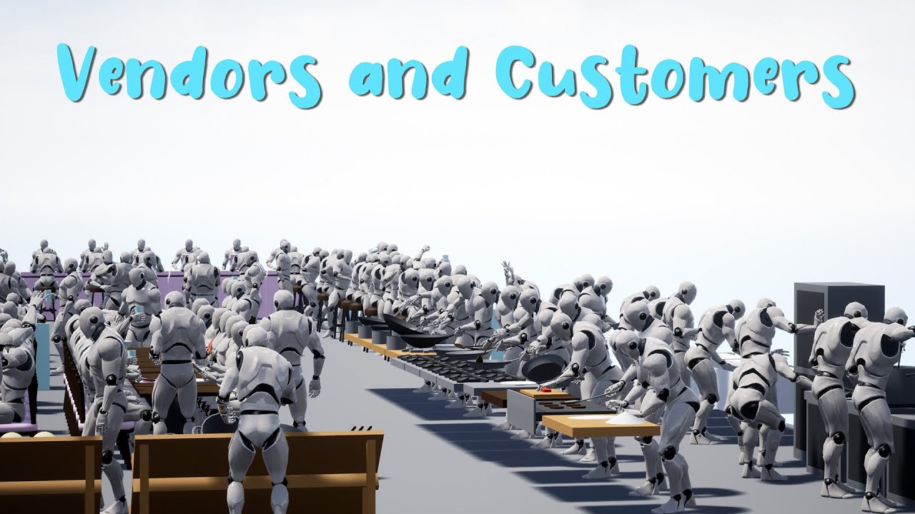 Vendors And Customers animations for Unreal Engine - YouTube