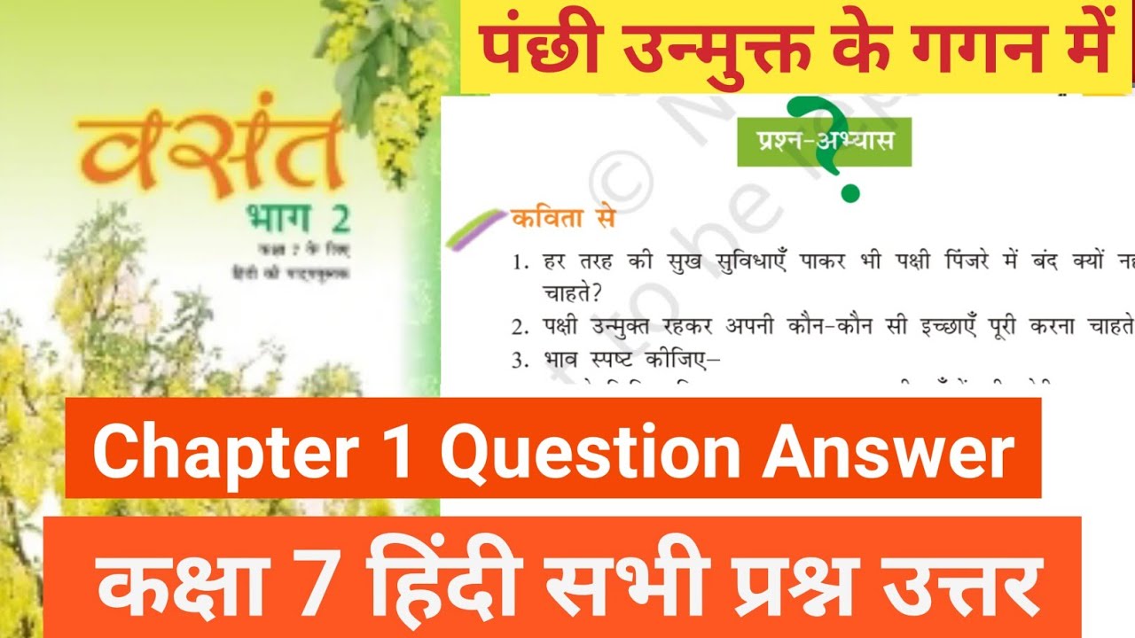Class 7th Hindi Chapter 1 Question Answer Bihar board l पंछी उन्मुक्त ...