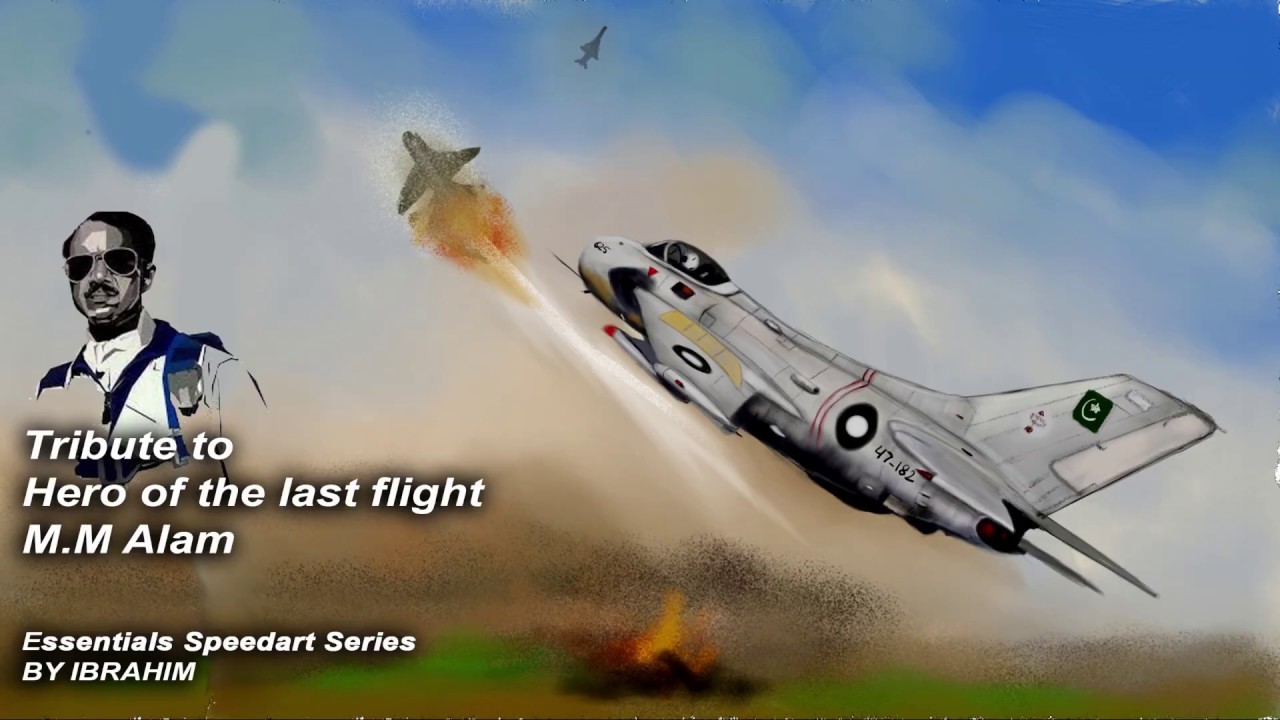 Rebelle 3:PAF F-86 Sabre flying M.M Alam Digital Painting | Speedart ...