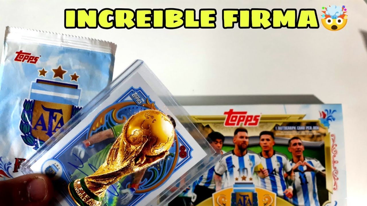¡FIRMA ORIGINAL TOP! // Apertura TOPPS FILETEADO SELECCION ARGENTINA ...
