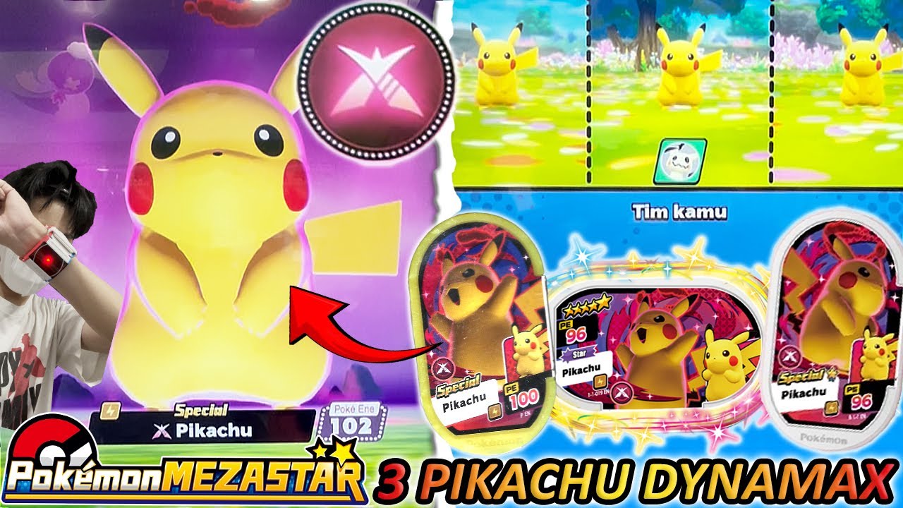 PAKE 3 PIKACHU DYNAMAX TAG BEDA SEMUA (5 star / Special / Special ...