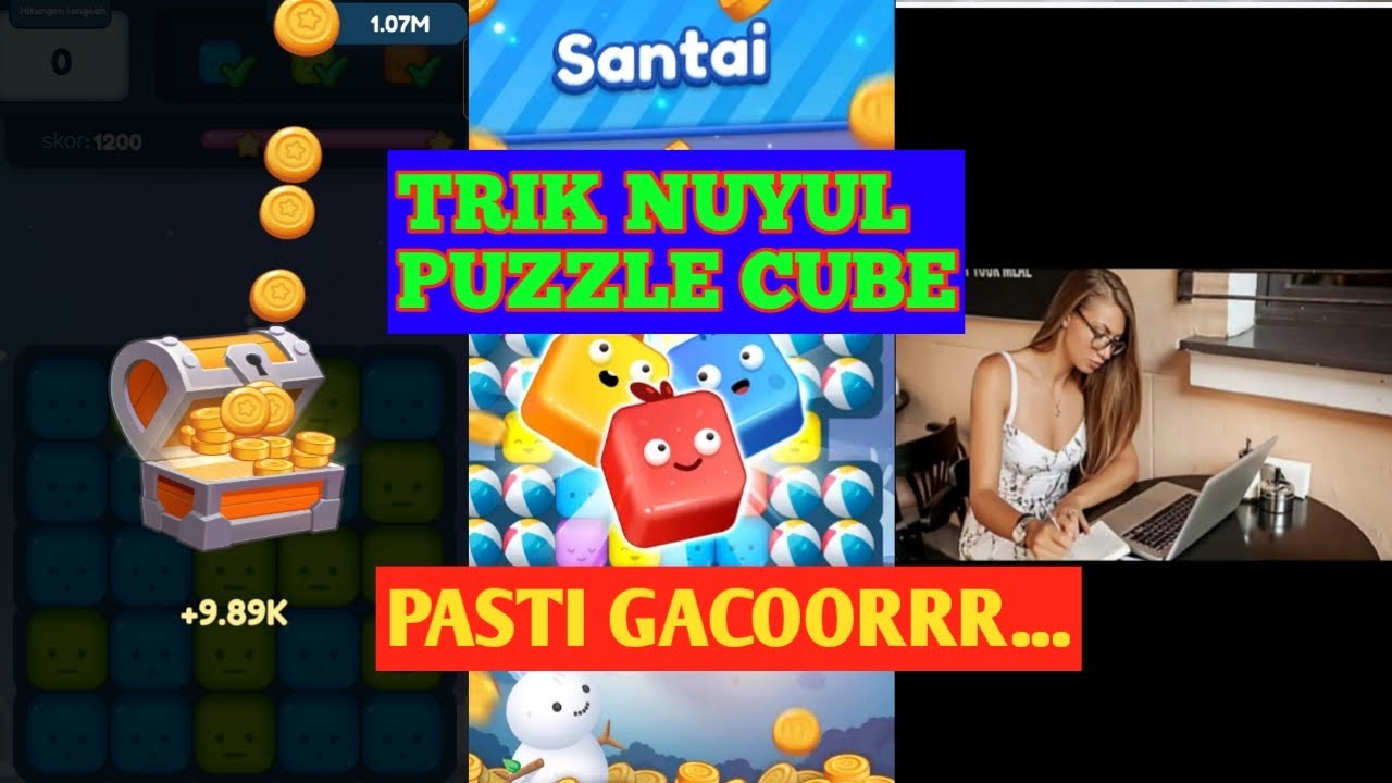 Nuyul game puzzle cube dan cara lock iklan 5 detik - YouTube