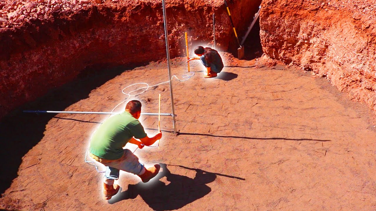 Leveling and Building The Foundation Of Our OFF-GRID Earthbag Rainwater ...
