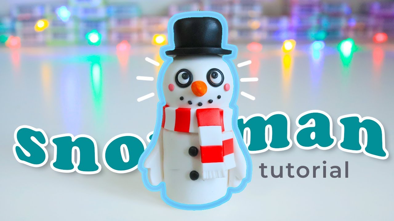 EASY! CHRISTMAS SNOWMAN Polymer Clay Tutorial - YouTube