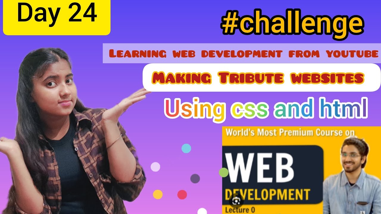 | Tribute websites | Learning Web Development | Day 24 | Studyvlog | # ...