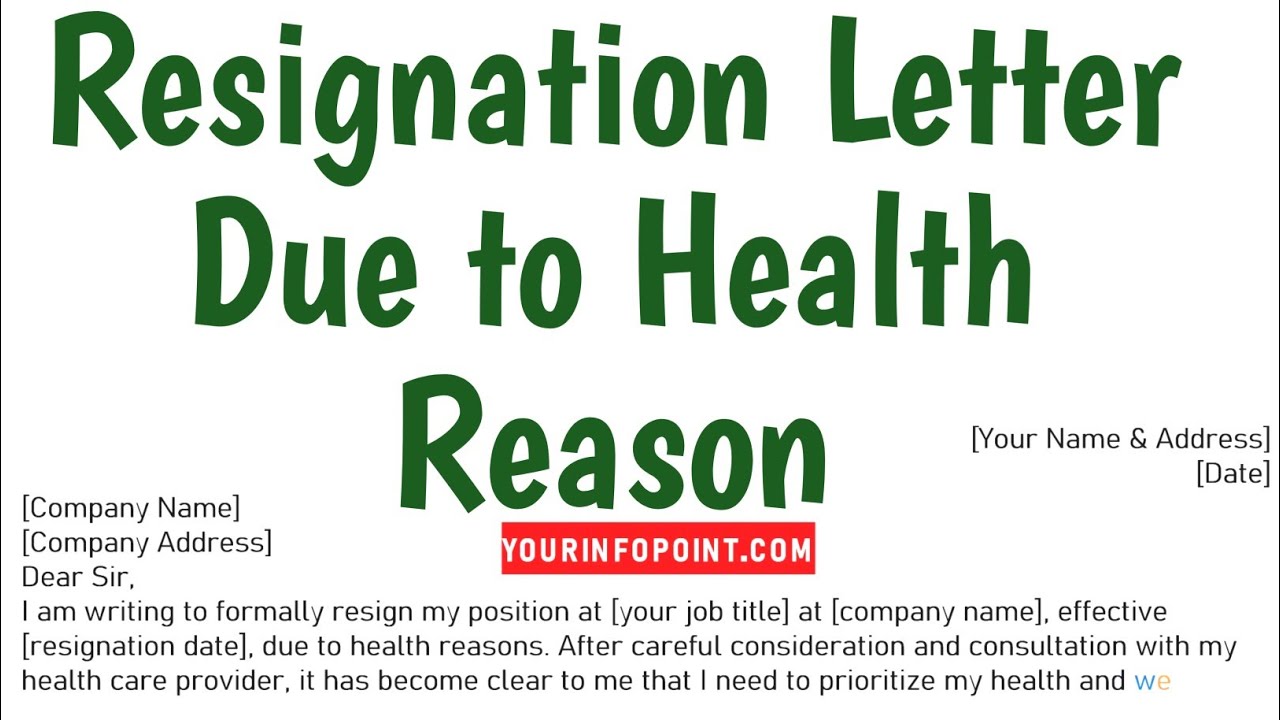 How to Write a Resignation Letter Due to Health Reason - YouTube