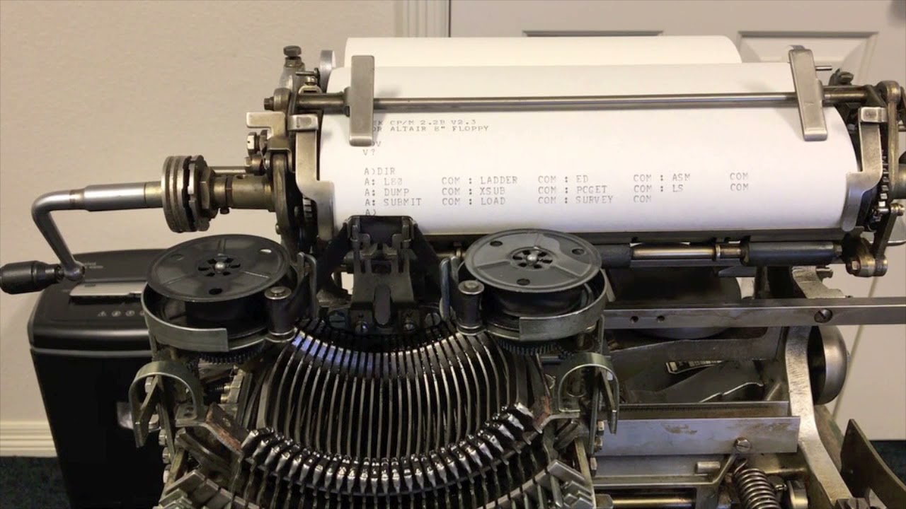 Teletype Model 15 as a CP/M Console Running on an Altair 8800 - YouTube