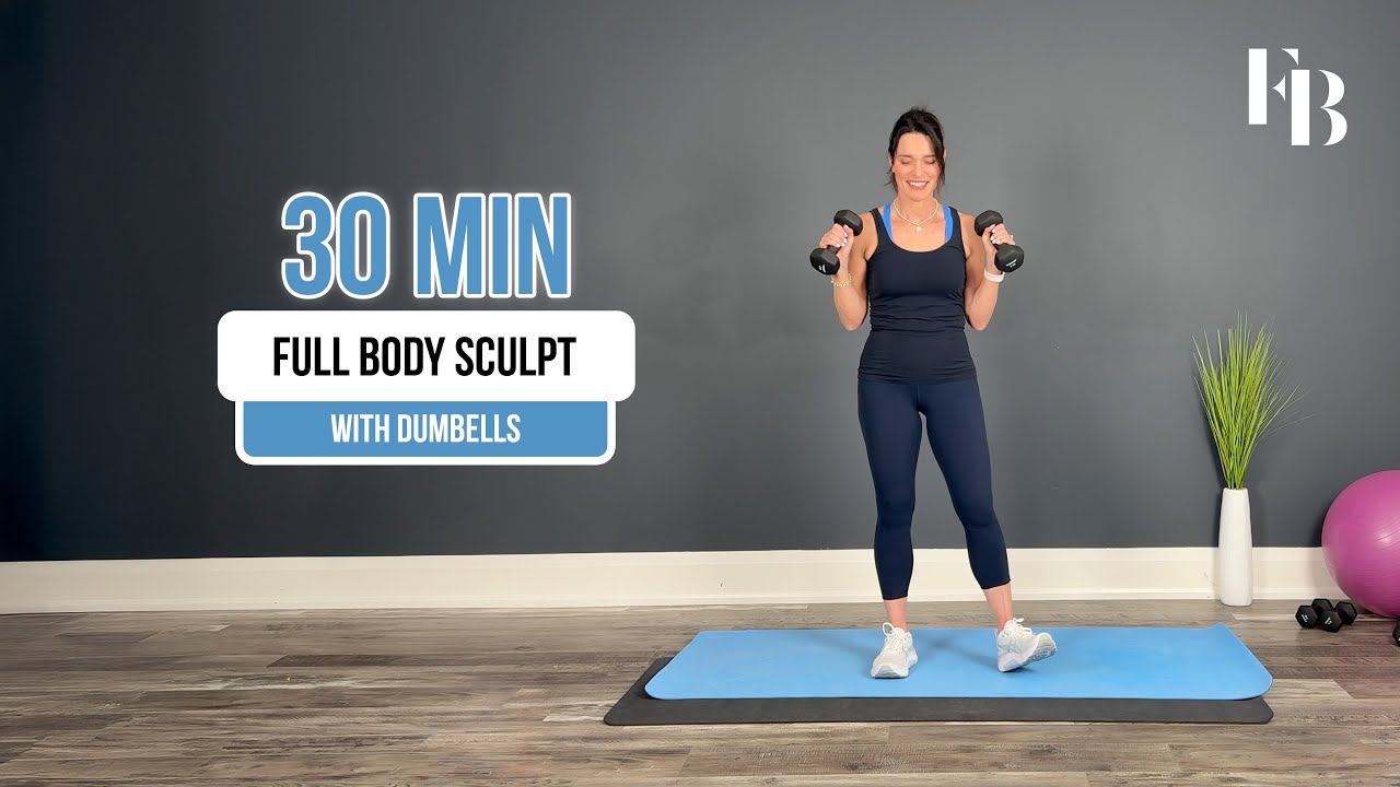 30-Minute Full Body Sculpt with Weights - YouTube