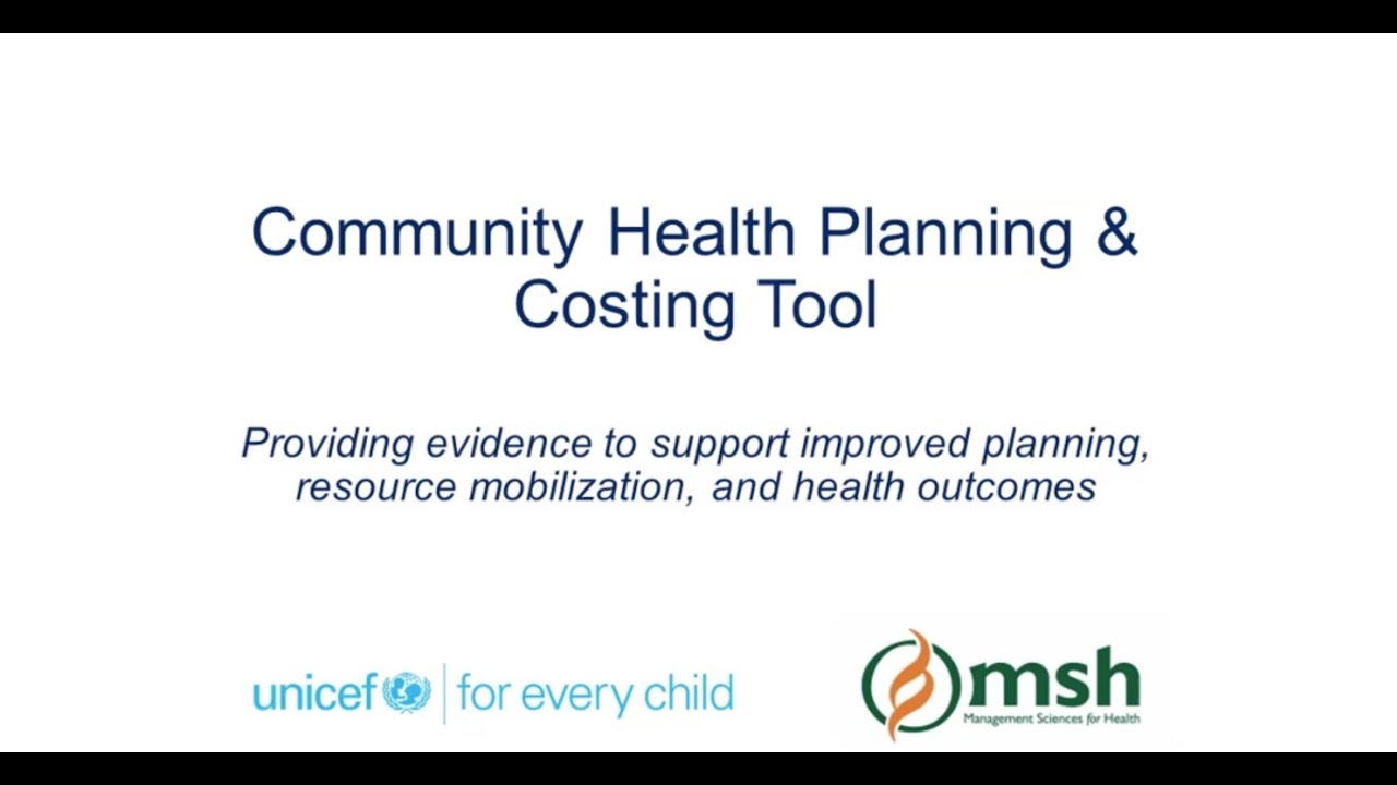 Community Health Planning and Costing Tool - YouTube