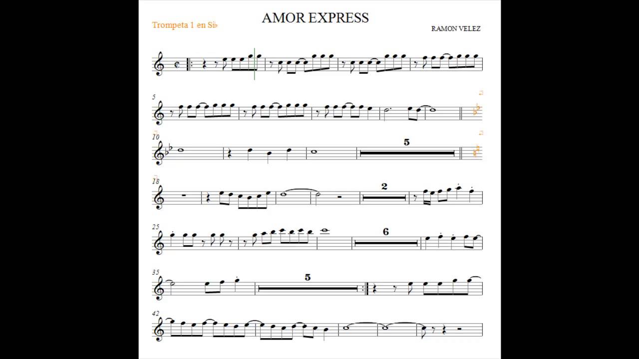AMOR EXPRESS, PARTITURAS PARA TROMPETAS. - YouTube