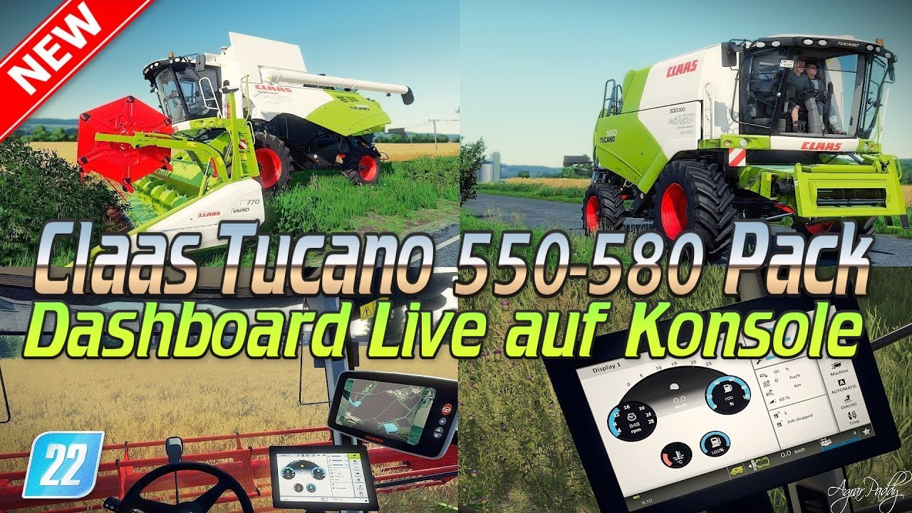 LS22🆕New: Dashboard Live auf Konsole Bester Drescher Claas Tucano Pack ...