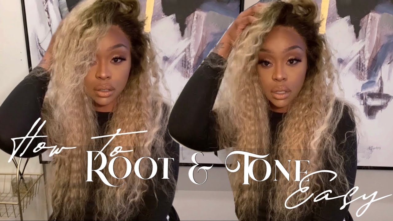 SUPER EASY HOW TO: ROOT & TONE 613 WIG TUTORIAL || Install || UWIGS ...