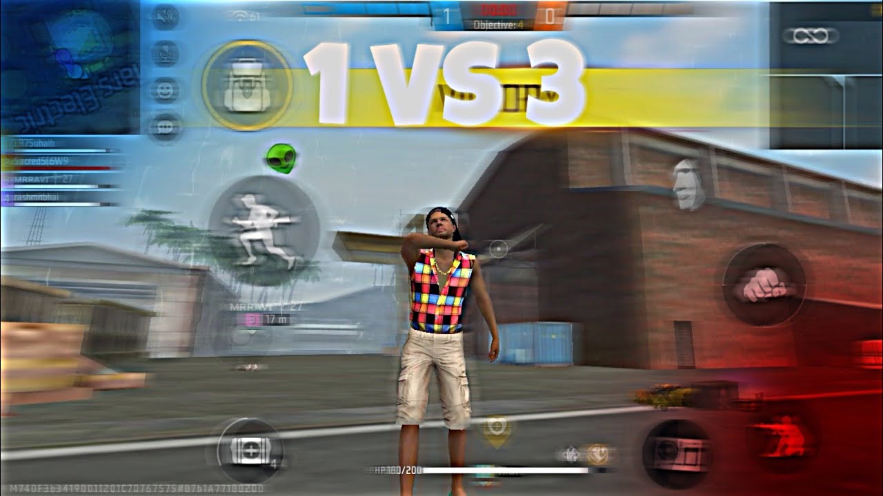 FREE FIRE 1 VS 3 TRIPLE KILL 🗿 - YouTube
