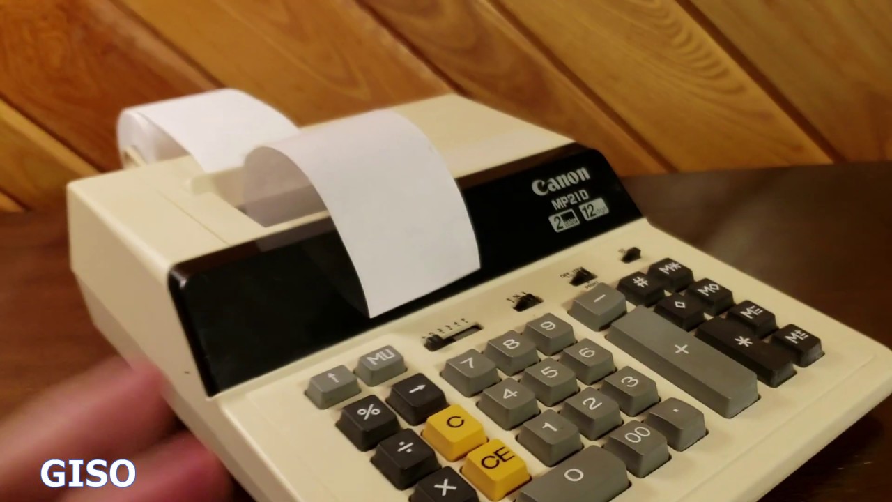 Canon MP21D III Desktop Printing Calculator - YouTube