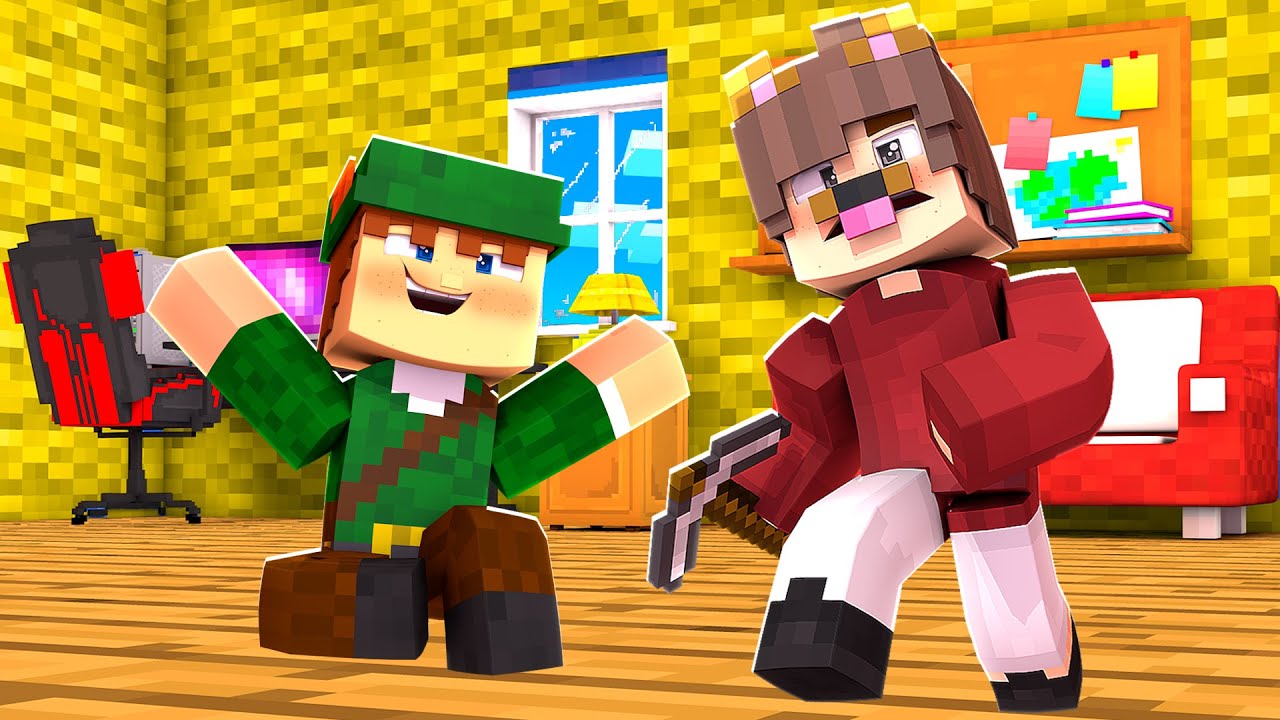 VIREI BABÁ DO BEBÊ ROBIN HOOD GAMER NO MINECRAFT - YouTube