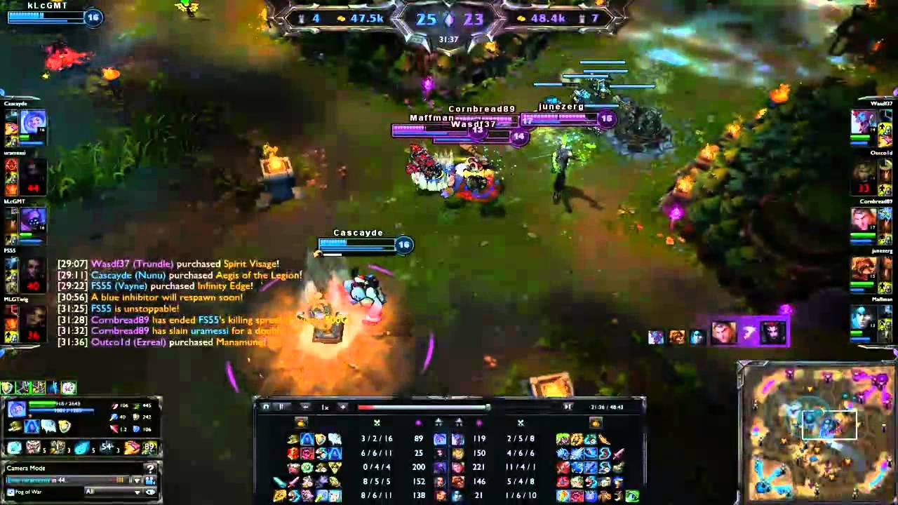 League Of Legends - Crazy Elise Support Game / No Commentary - YouTube