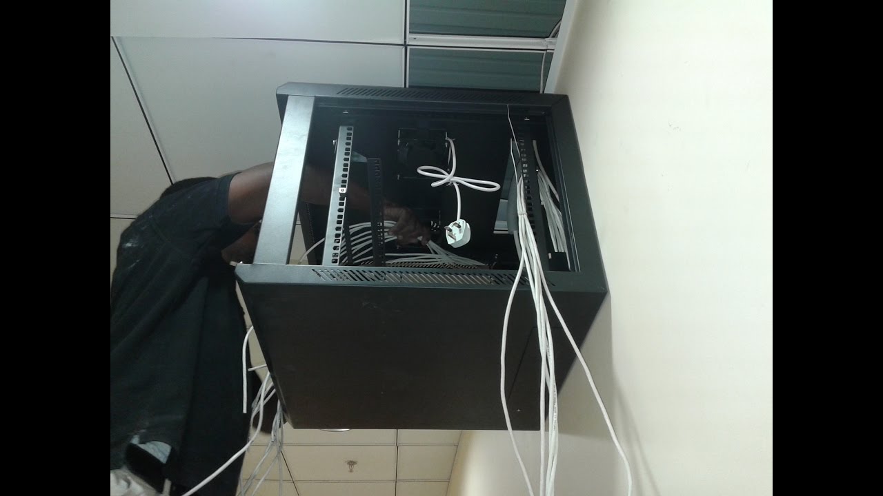 Installing server rack on the wall Gypsum 1 - YouTube
