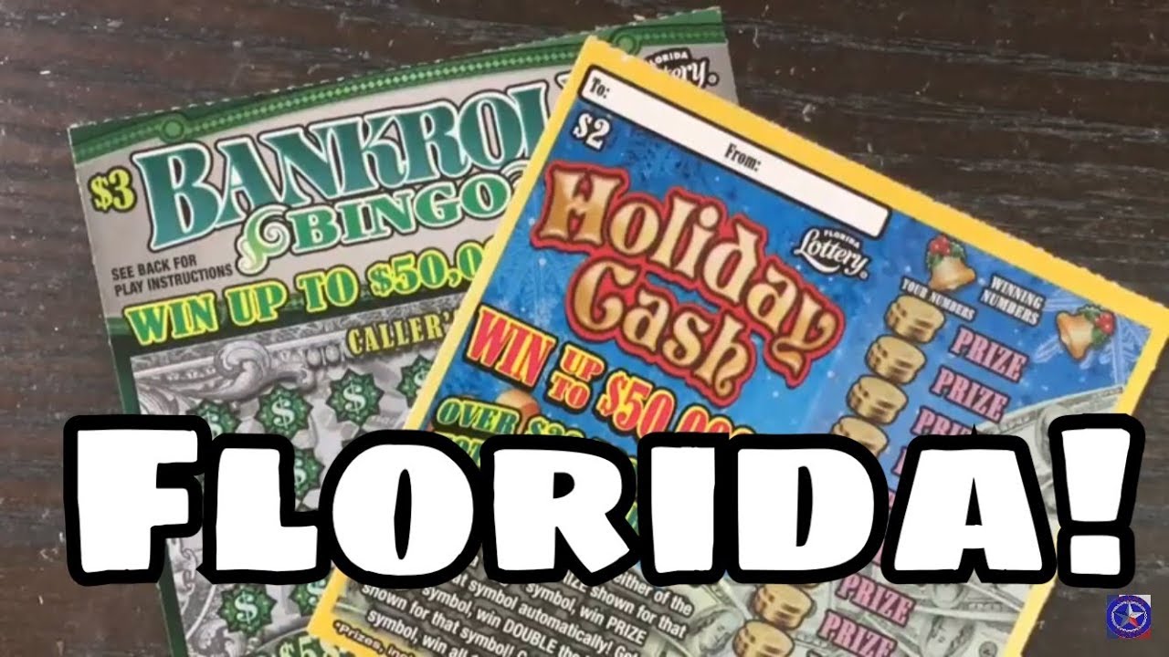 $2 Holiday Cash & $3 Bankroll Bingo Florida Lottery Scratch Off Tickets ...