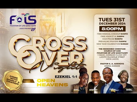 Cross Over Night || RCCGFOLS || 31/12/2024 - YouTube