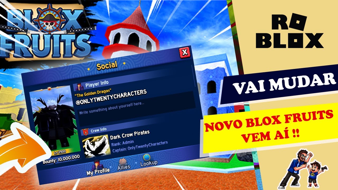 VAI MUDAR TUDO NO BLOX FRUITS - MAIS LEVEL E A MAIOR ATUALIZAÇÃO DA ...
