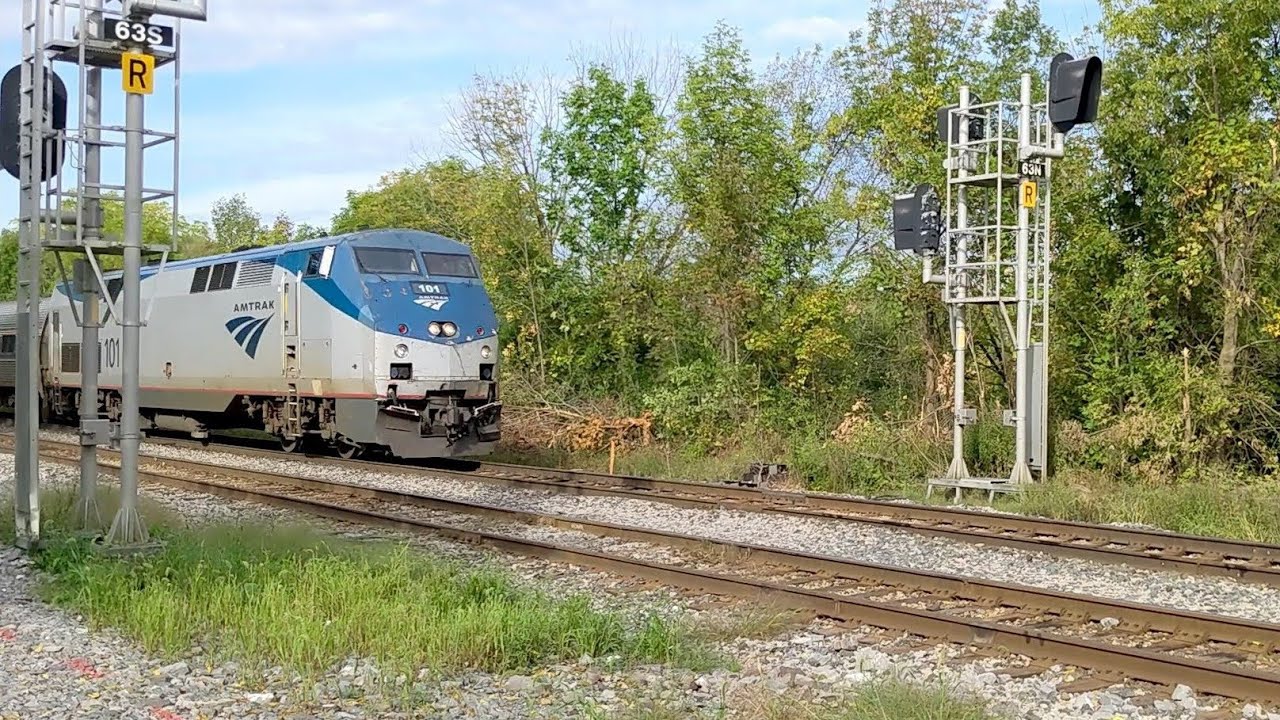 Amtrak 64 The Maple Leaf at Garner Rd (Grimsby Sub) Railroad Crossing ...