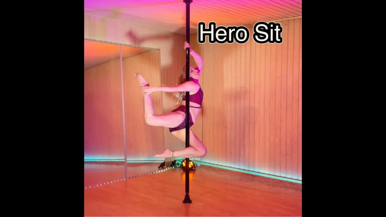 Hero Sit - Pole Dance Easy Intermediate Tutorial - YouTube