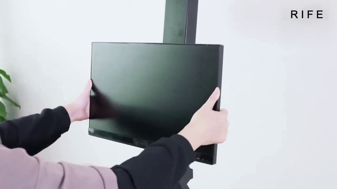 Rife! Monitor Mount Electric Ergonomic Height Adjustable Sit-Stand Desk ...