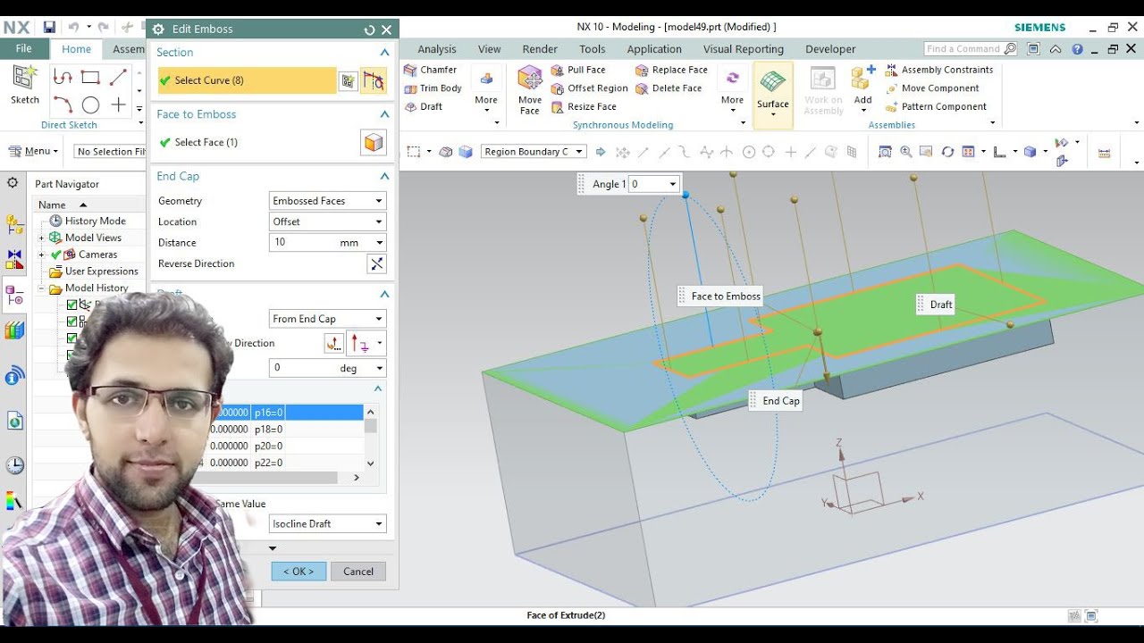 NX | EMBOSS TOOL | Tutorial #Subscribe - YouTube