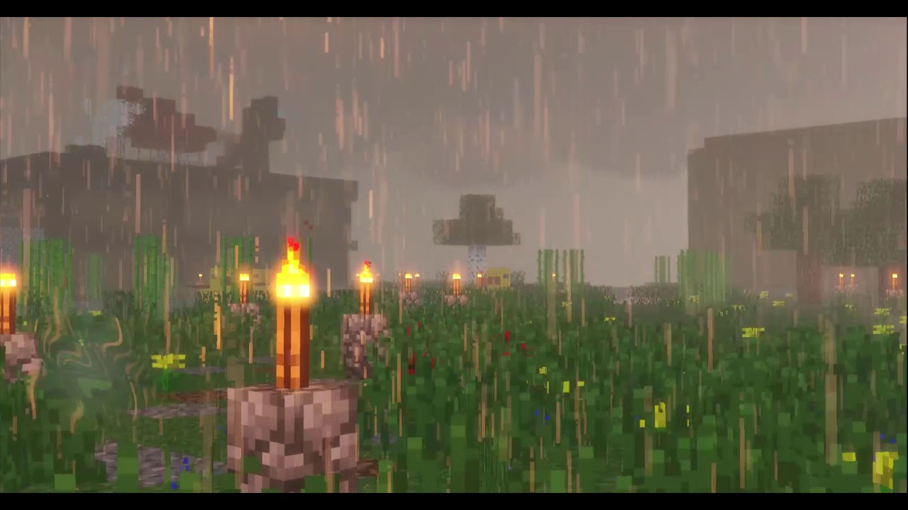 Minecraft rain with shaders - YouTube