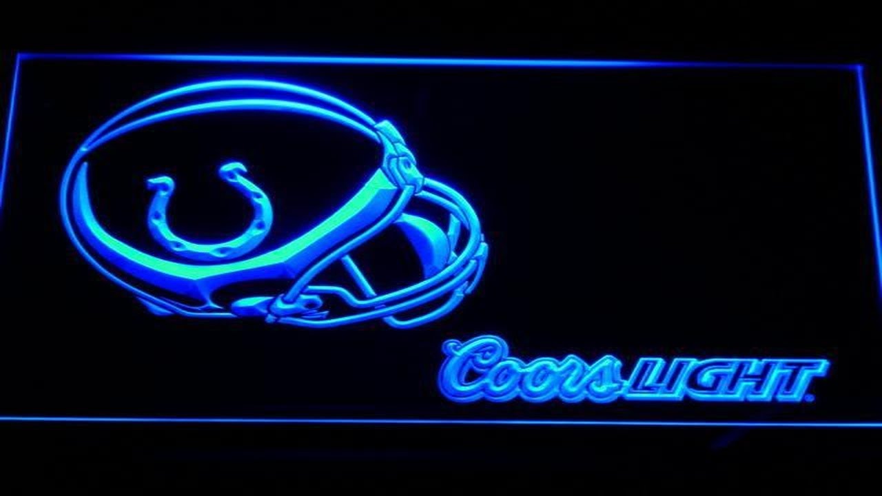 Indianapolis Colts Coors Light Helmet LED Neon Sign - YouTube