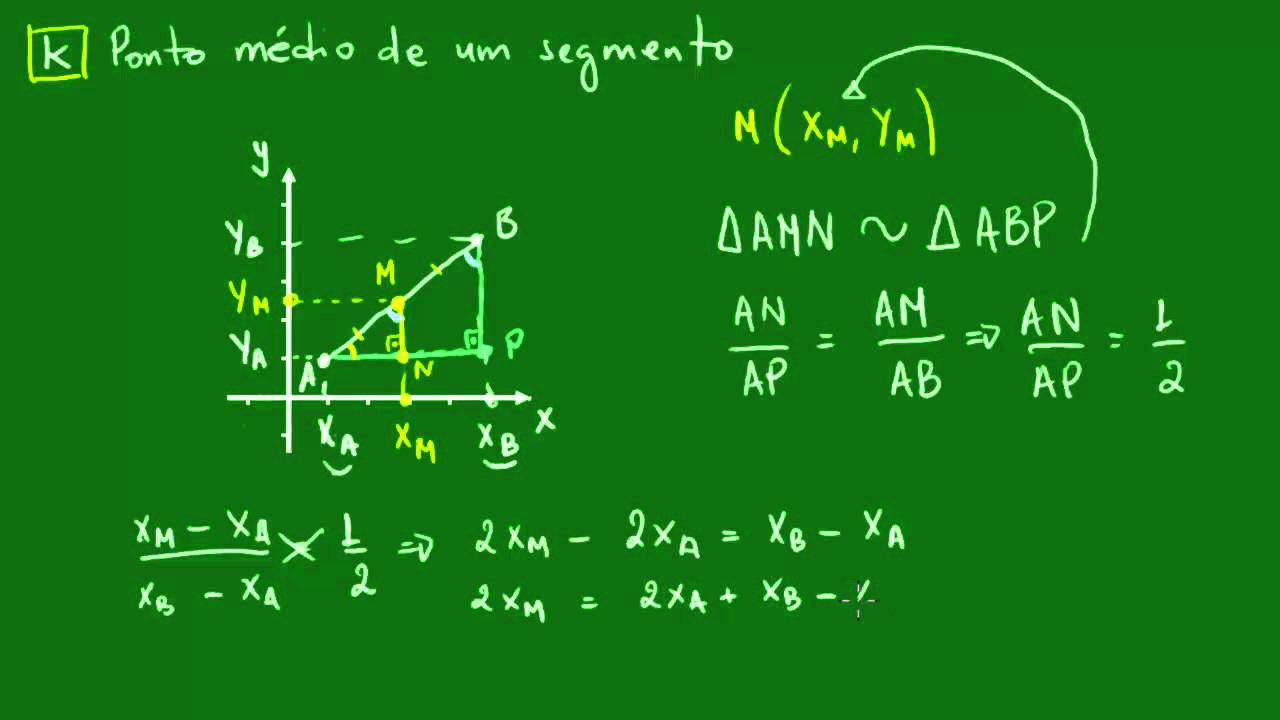 Ponto médio de um segmento - YouTube