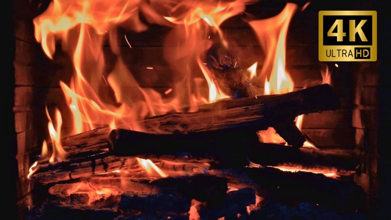 🔥 The Most Realistic 4K Fireplace | 10 Hours of Crackling Fire Sounds ...