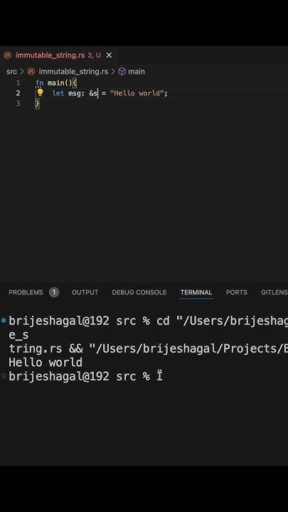Immutable Strings Awesome Rust Hindi Rustlang Rustgood Rustprogramming Programming Youtube