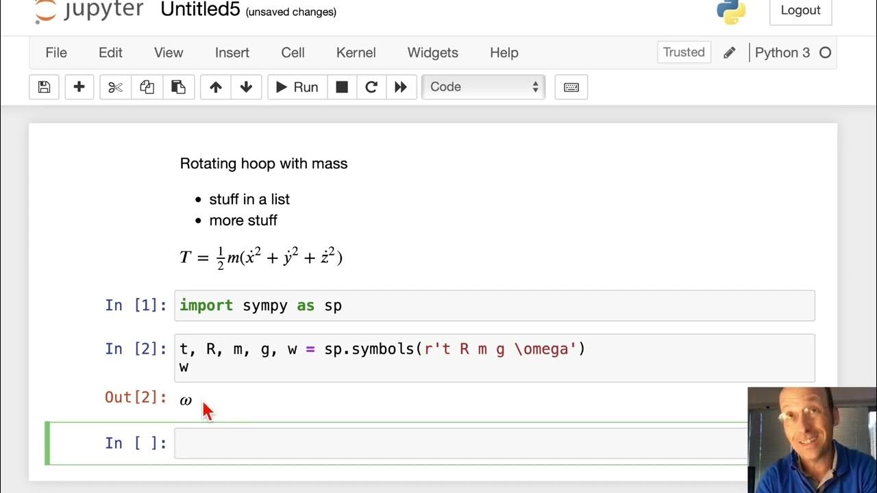 Using Python and Sympy to Find to Solve a Mass on a Rotating Hoop - YouTube