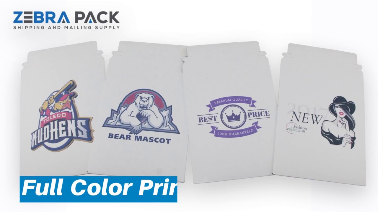 Custom Printed Rigid Mailers by Zebra Pack - YouTube