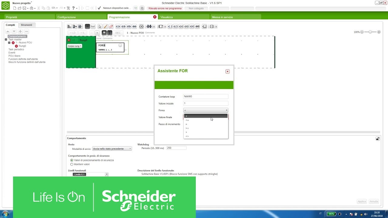 La Programmazione del Ciclo FOR su EcoStruxure Machine Expert Basic ...