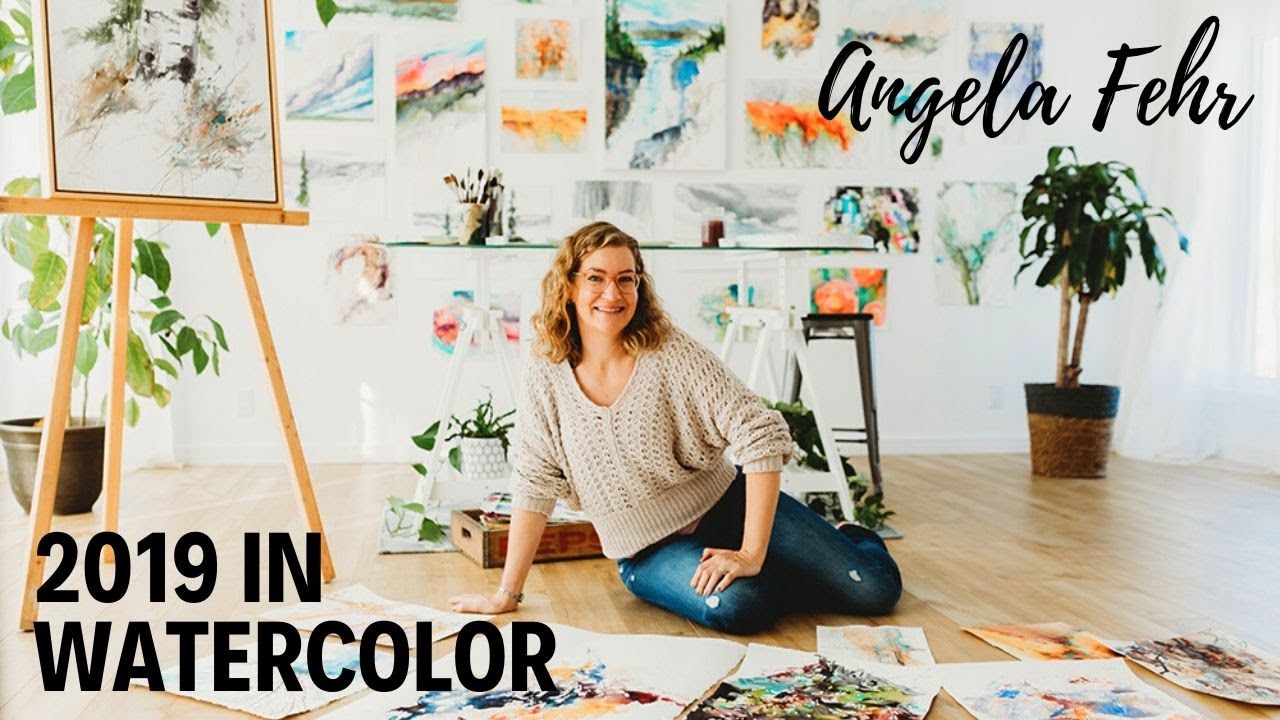 2019 Year in Review: 50 Watercolor Paintings by Angela Fehr - YouTube