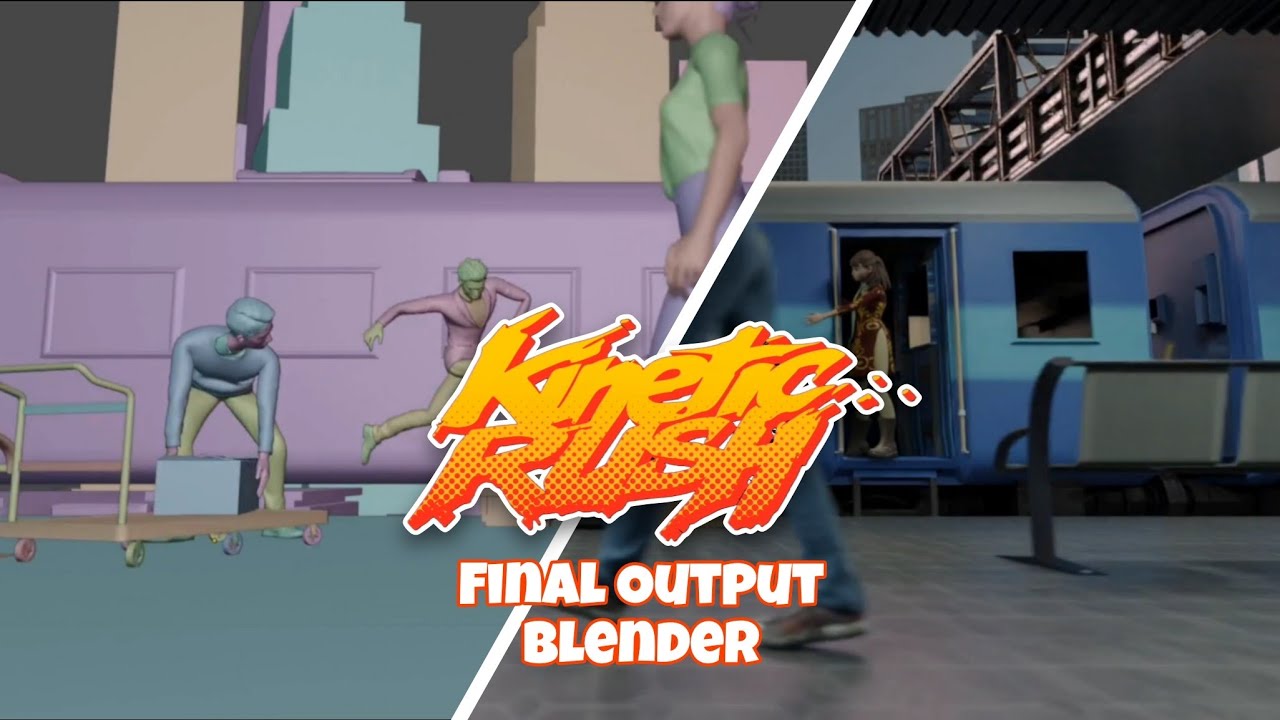 kinetic rush 3d challenge final output / I made this scene in Blender ...
