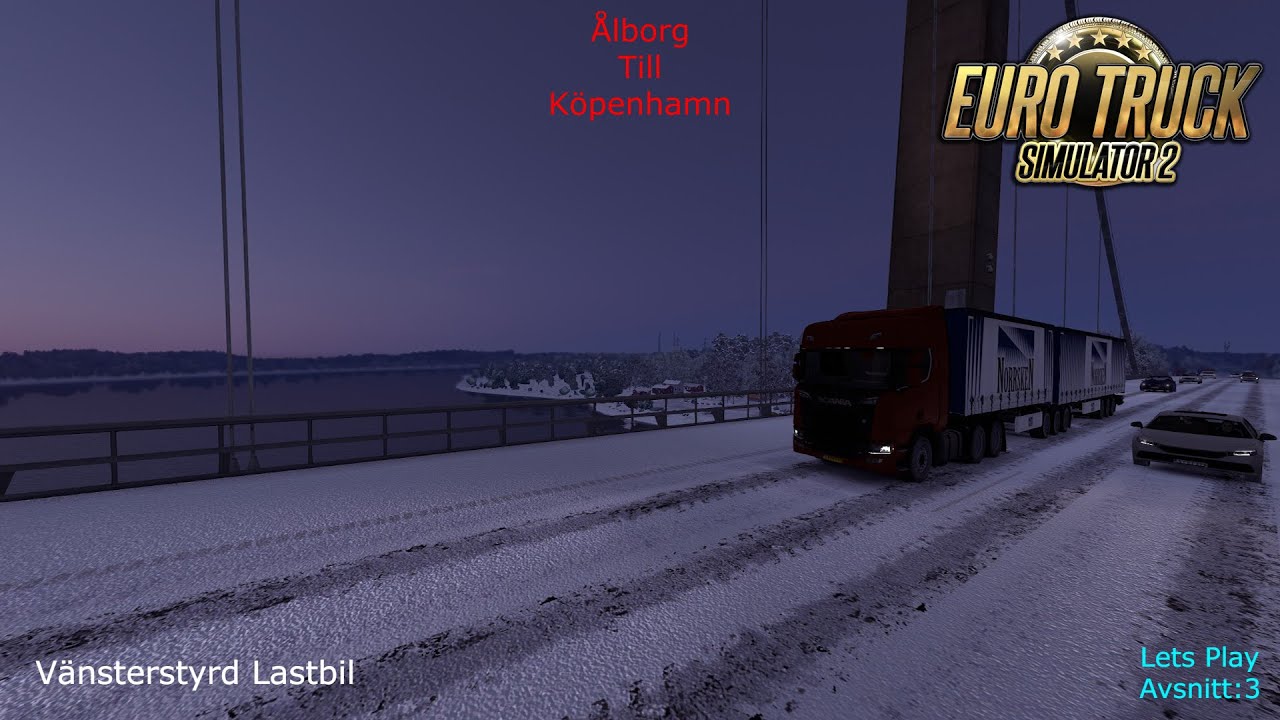 GOD JUL! Kör högerstyrd lastbil i snö i Danmark och får böter | Ålborg ...