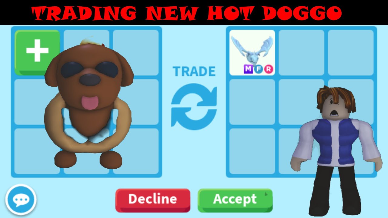 TRADING HOT DOGGO ADOPT ME #roblox #adoptme #dog - YouTube