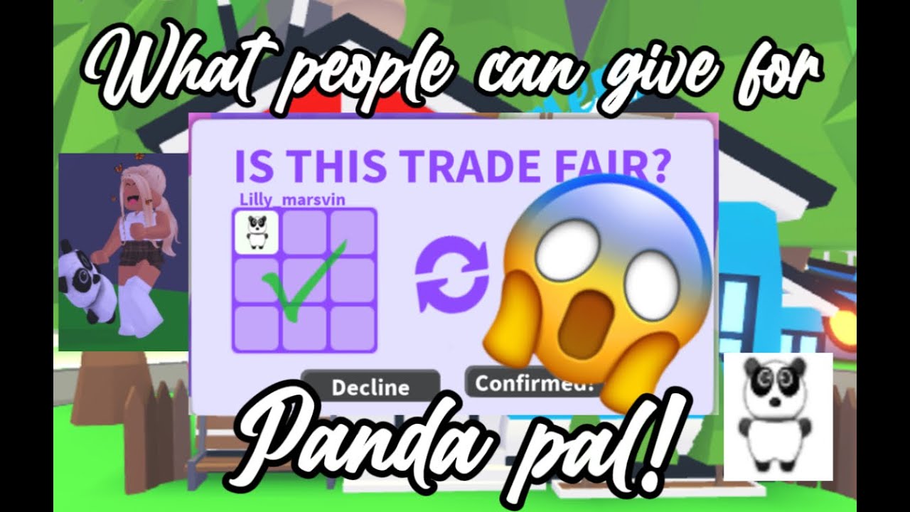 What people can give for panda pal in adopt me (part 2) - YouTube