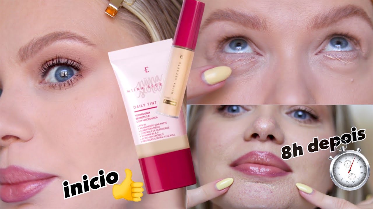 Testei NOVA base e corretivo da Niina Secrets - YouTube