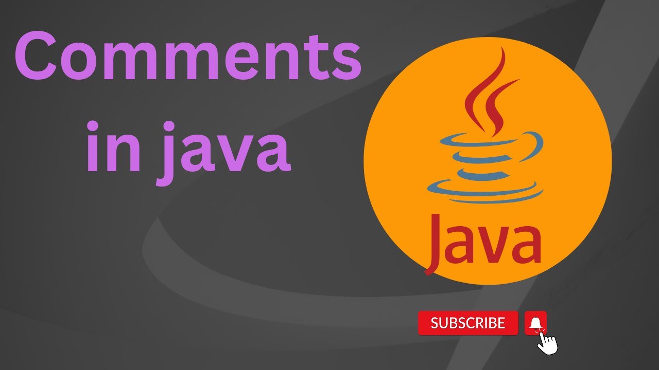 Comments In Java Java 08 Java Commentinjava Youtube 3968