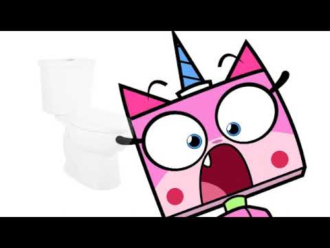 Unikitty gets trapped in the boys bathroom - YouTube