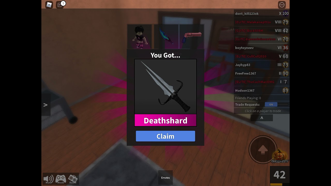 Trading Zombie for death shard in mm2 (win) - YouTube