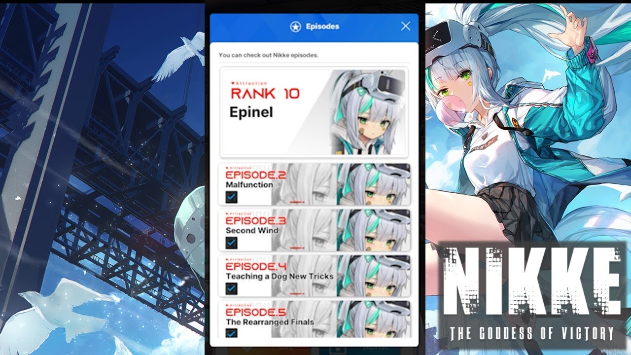 NIKKE : ALL Epinel Bond Story Episode Cutscenes (With Timestamps ...