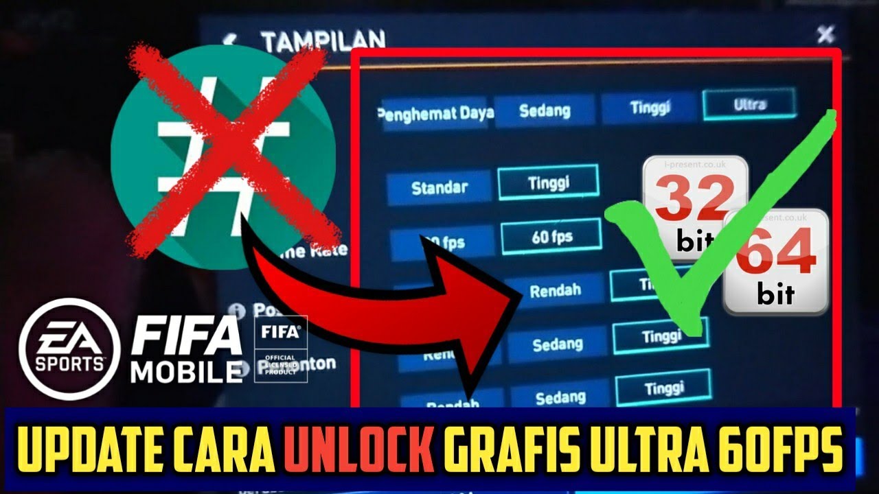 CARA UNLOCK GRAFIS ULTRA FIFA MOBILE HIGH 60FPS N0 R00T TERBARU - YouTube